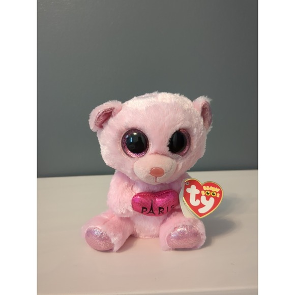 Ty | Toys | Ty Beanie Boos Paris The Bear Pink Versionexclusive6 Inch ...